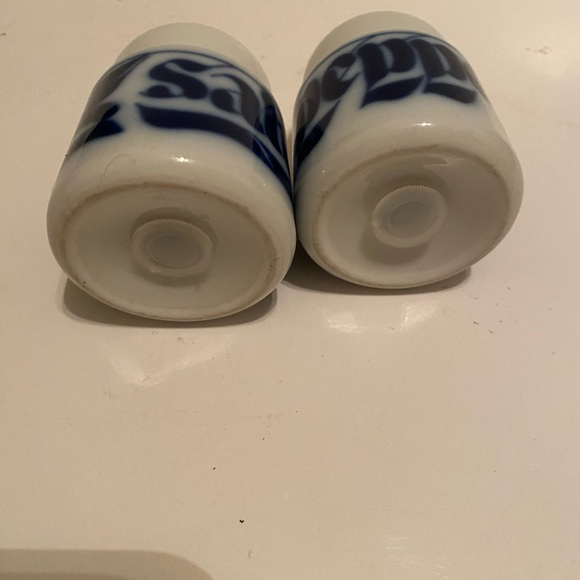 Kitchen | Vintage Flow Blue Salt And Pepper Shaker Set French Country ...